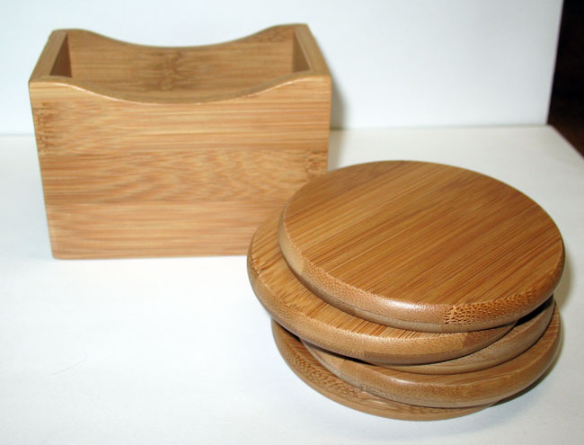 Bamboo Round Coaster Set(5)